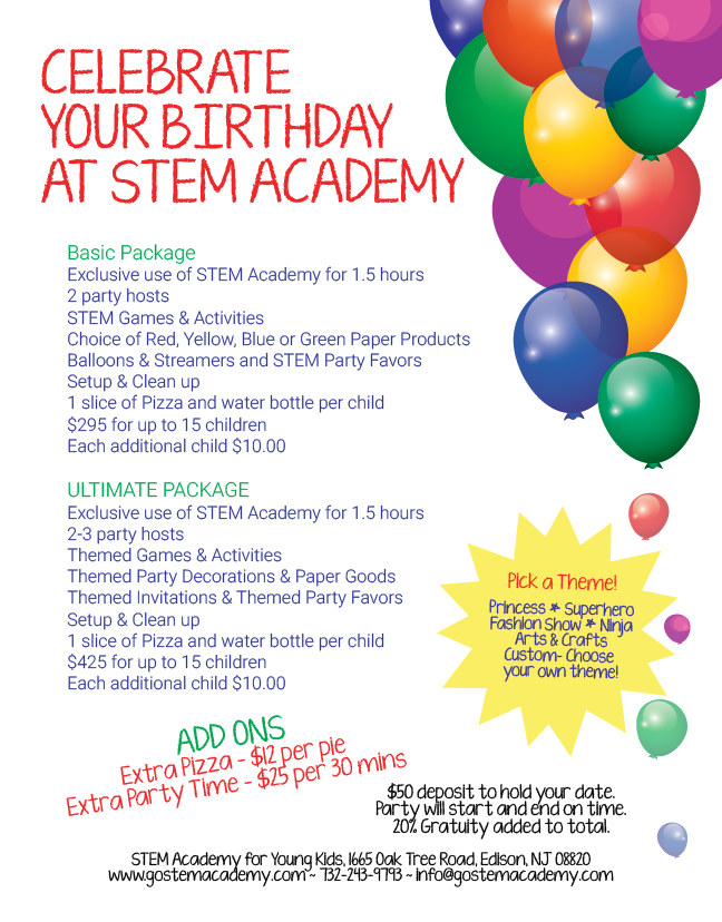 Birthday Parties | STEM Academy